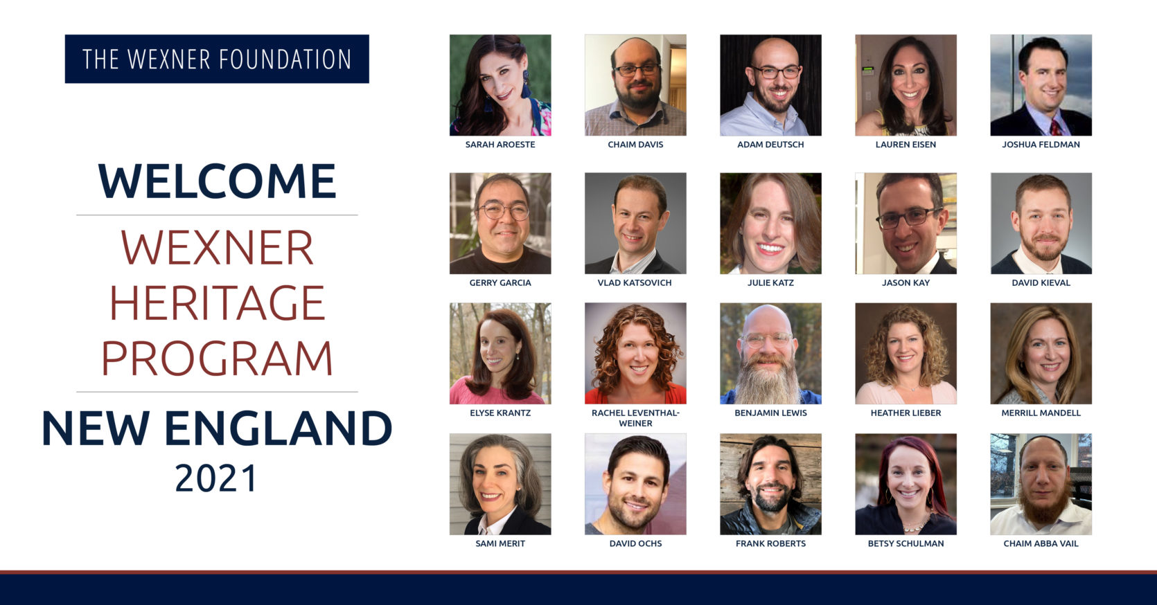 Three Wexner Heritage Program Cohorts Announced
